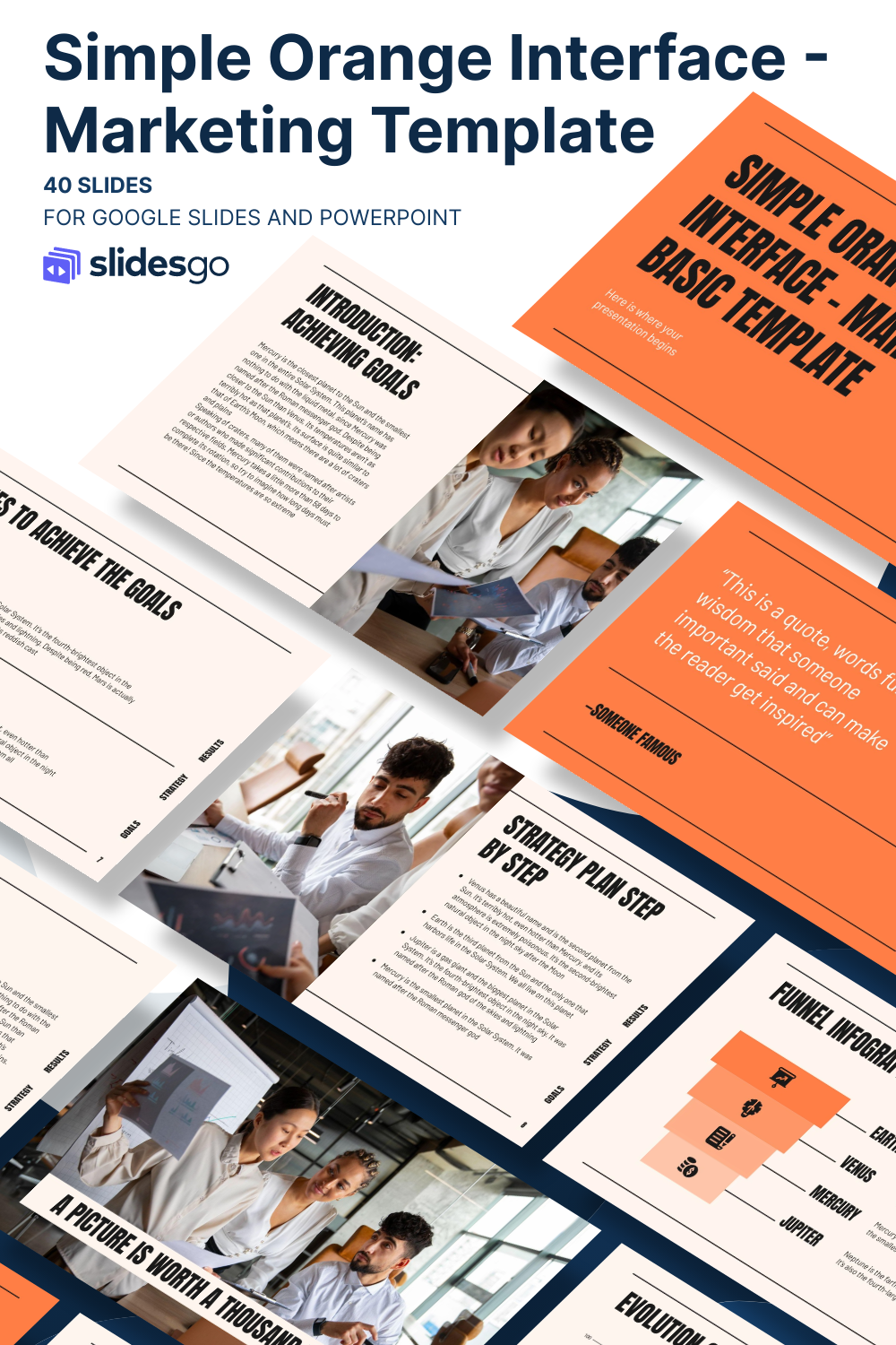 Simple Orange Interface - Marketing Basic Template