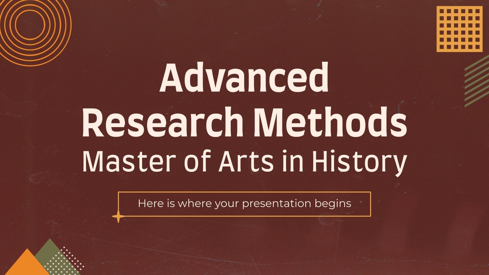 Advanced Research Methods - Master of Arts in History