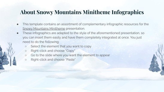 Snowy Mountains Minitheme Infographics