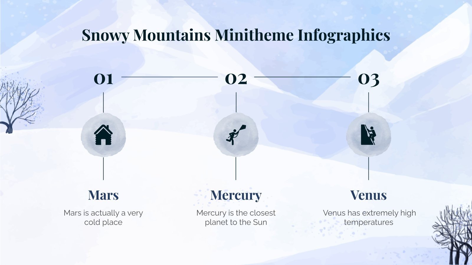 Snowy Mountains Minitheme Infographics