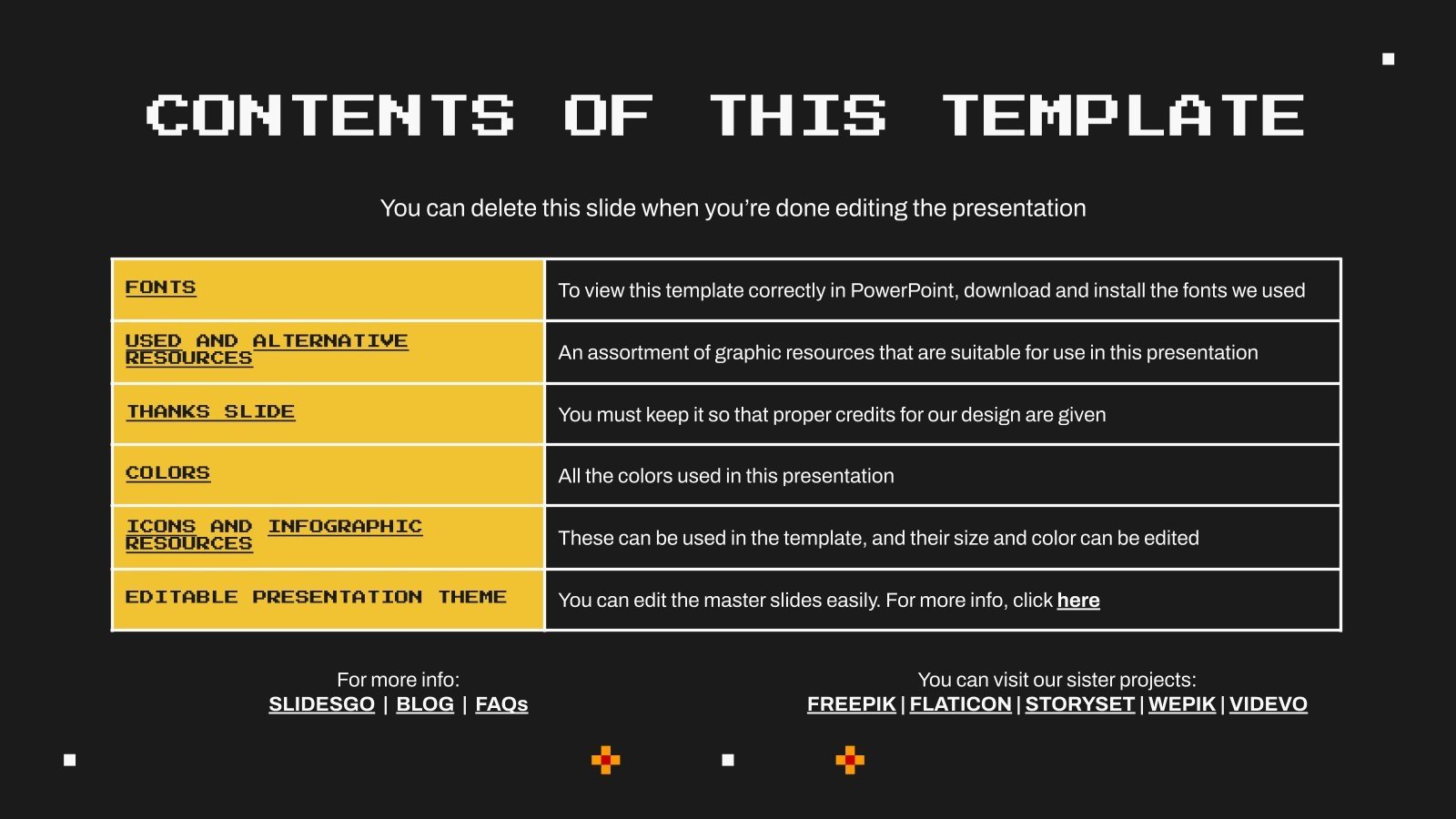 Simple Retro Pixel Business Basic Template