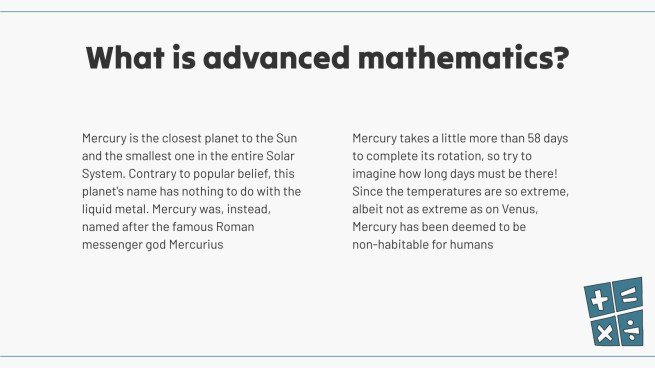 Advanced Topics in Mathematics - Math - 12th grade