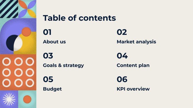 Abstract Geometric Shapes Marketing Plan Presentation