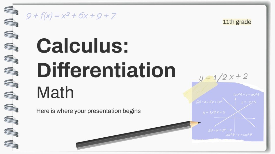 Calculus: Differentiation - Math - 11th grade Presentation