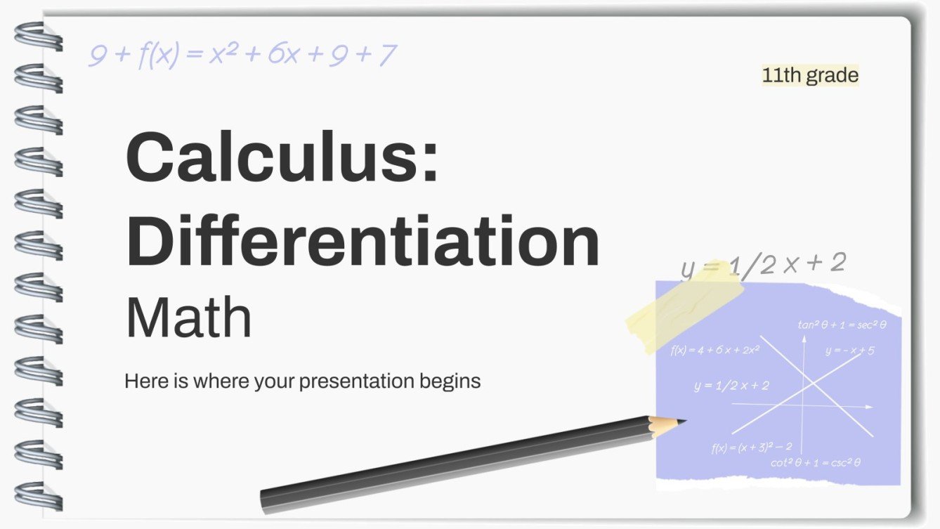 Calculus: Differentiation - Math - 11th grade Presentation