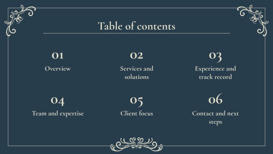 Vintage Classy Style Agency Presentation