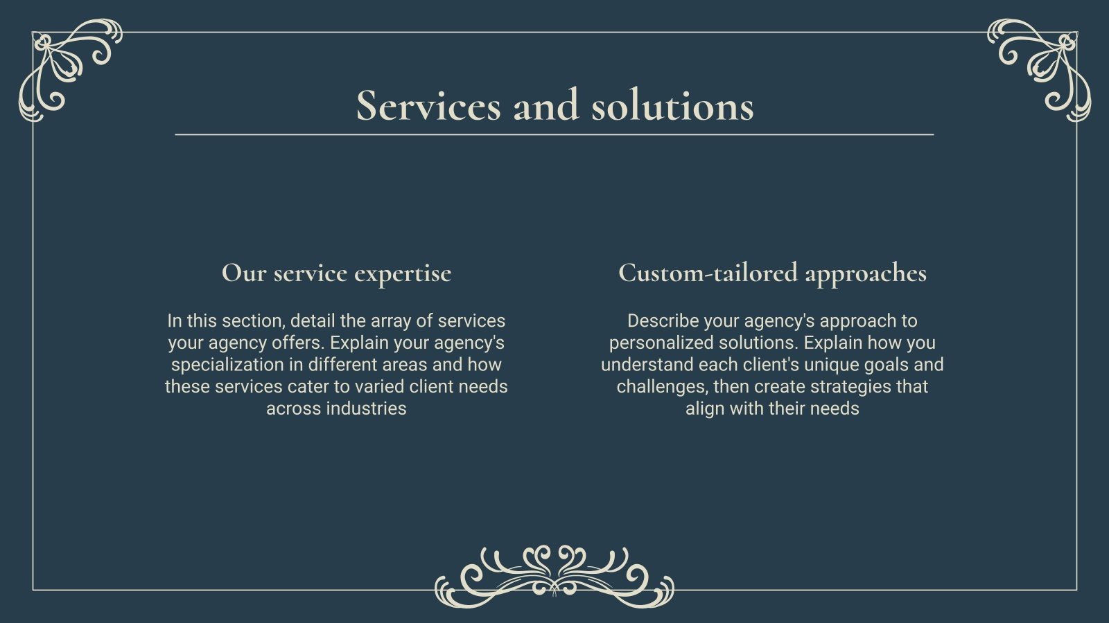Vintage Classy Style Agency Presentation