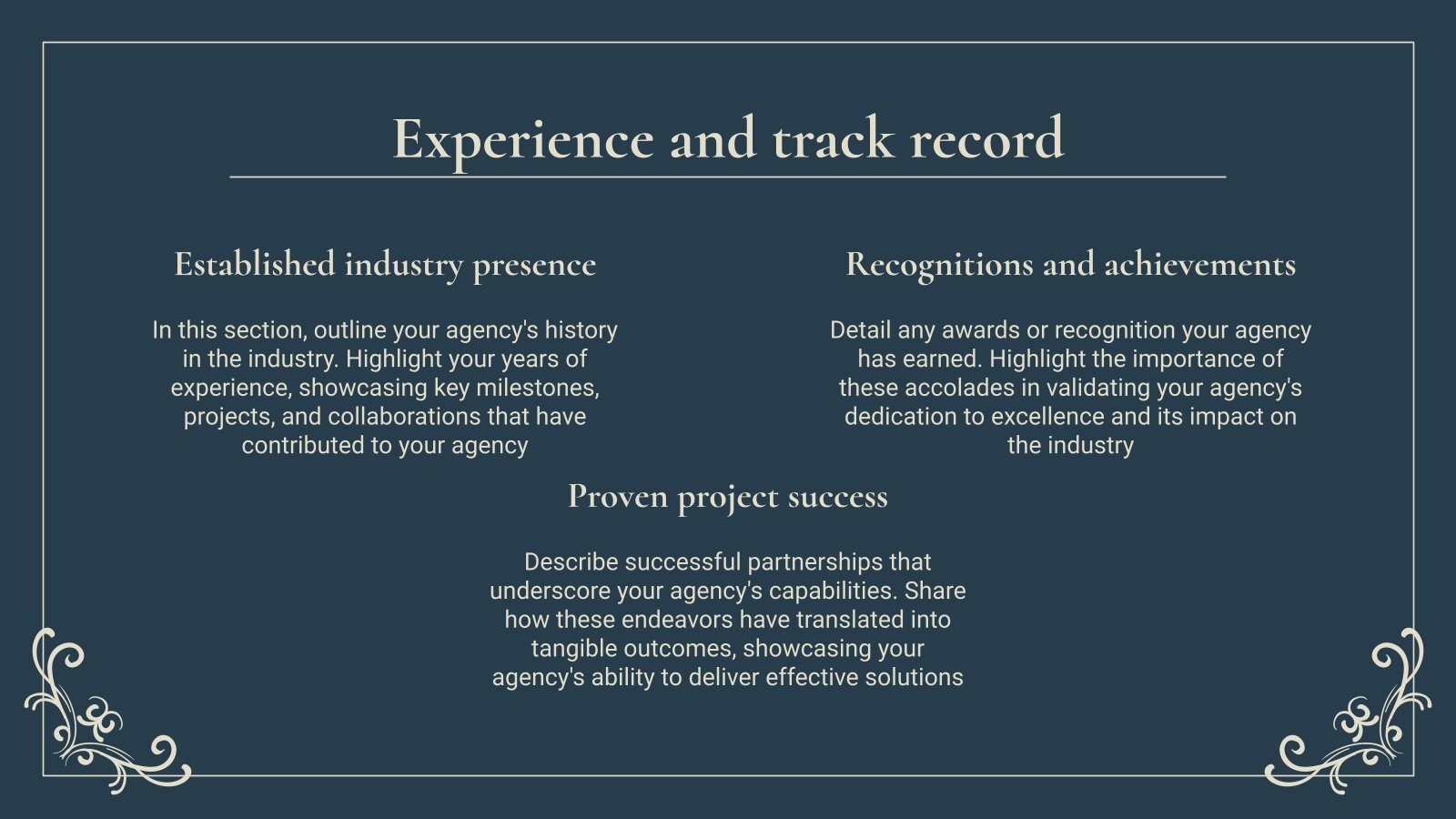 Vintage Classy Style Agency Presentation