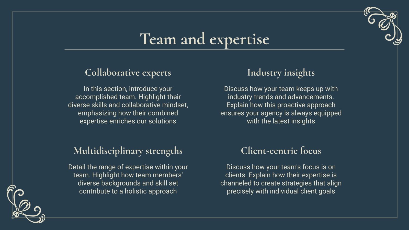 Vintage Classy Style Agency Presentation