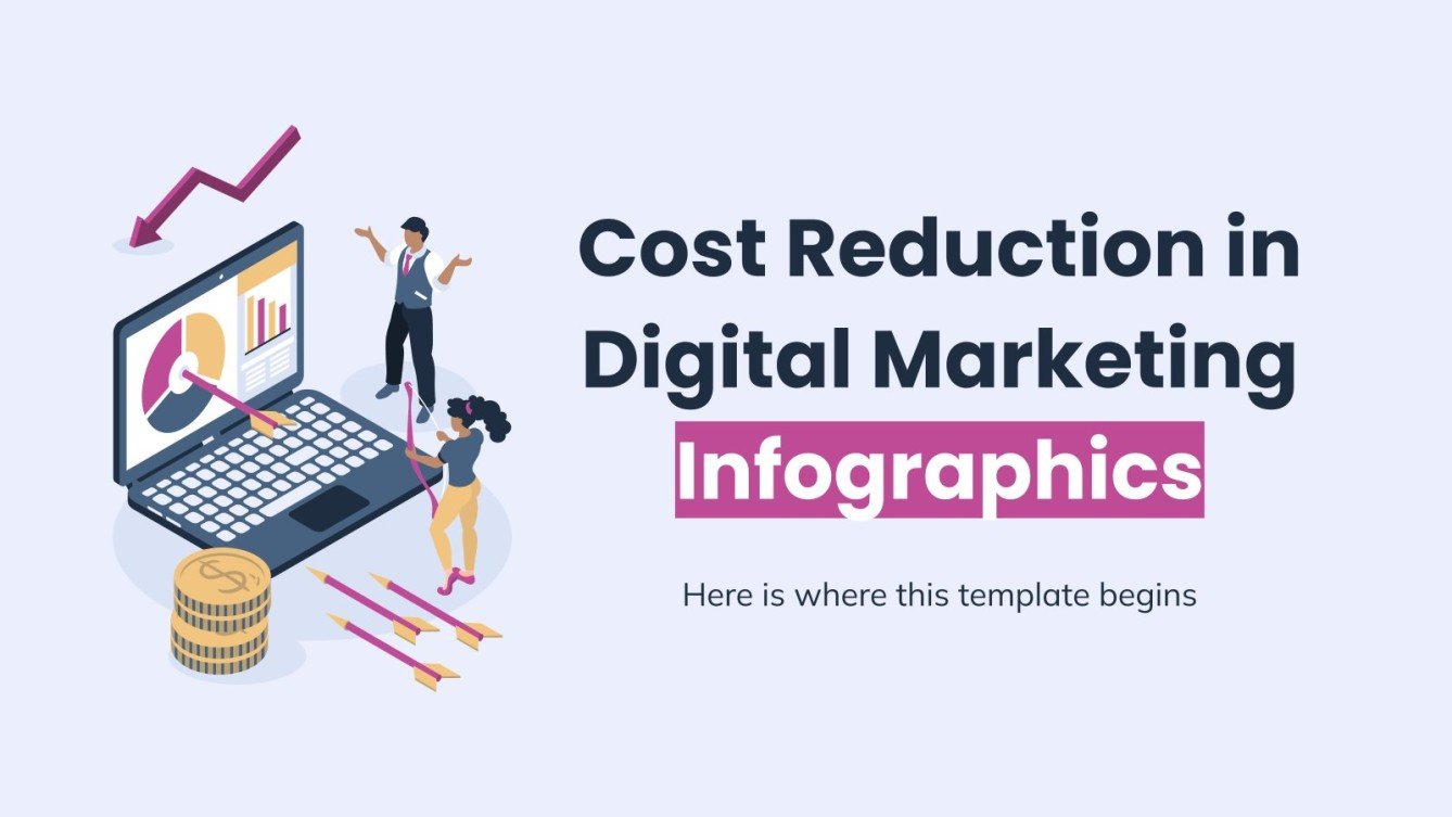 Cost Reduction in Digital Marketing Infographics Template