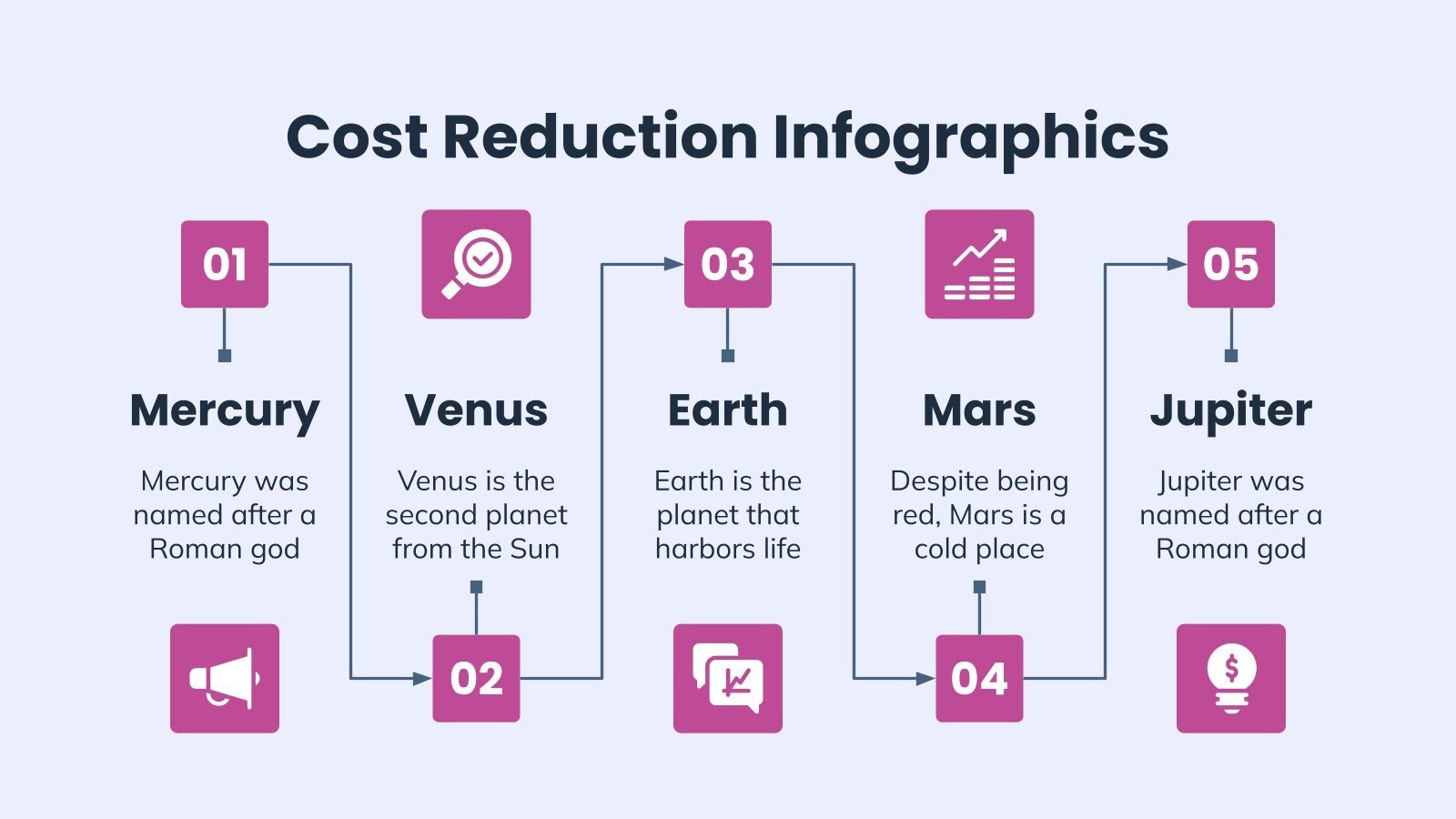 Cost Reduction in Digital Marketing Infographics Template