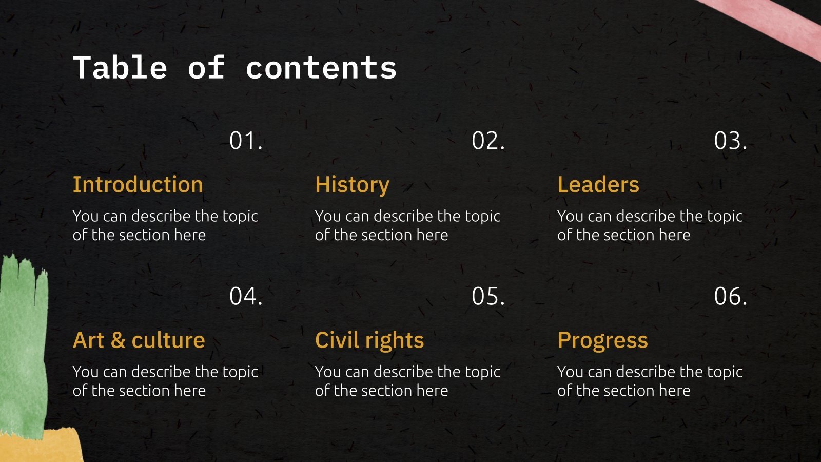 Black History Month Slides Presentation