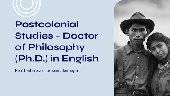 Postcolonial Studies - Doctor of Philosophy in English