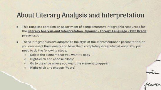 Literary Analysis and Interpretation - Spanish