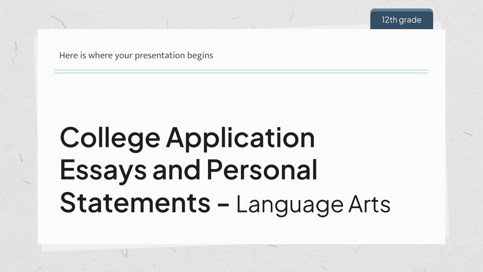 College Application Essays and Personal Statements