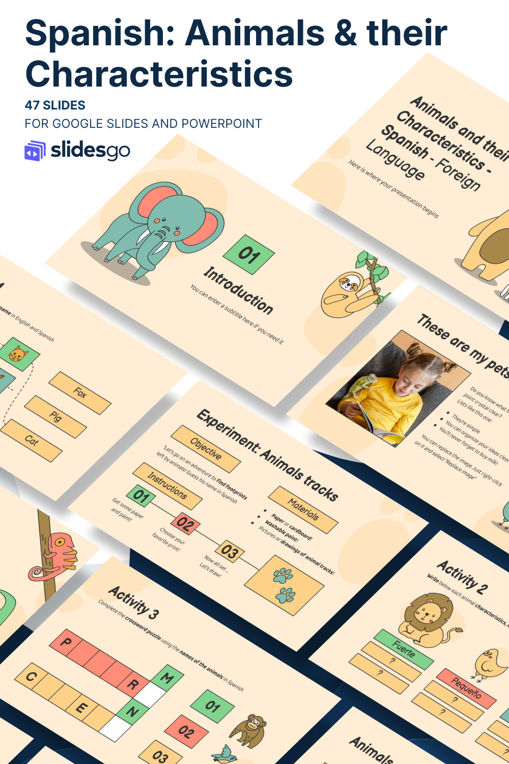 Animals and their Characteristics - Spanish - 1st Grade