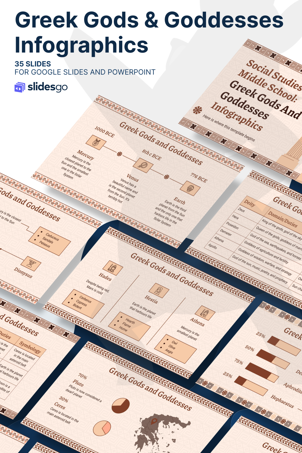 Middle School: Greek Gods and Goddesses Infographics