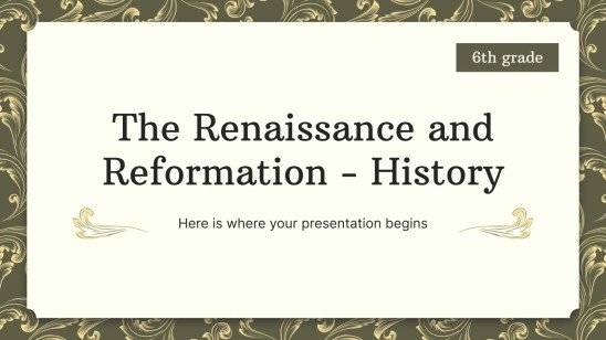 Plantillas gratis del Renacimiento para Google Slides y PPT