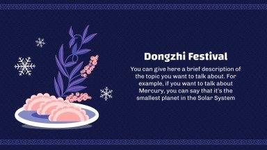 Dongzhi Festival: Winter Solstice in China Presentation