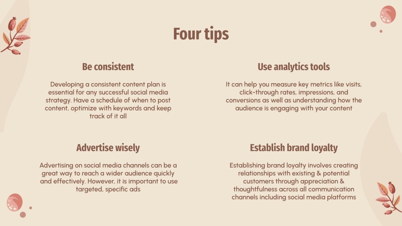 Autumn Pastel Color Palette Social Media Strategy