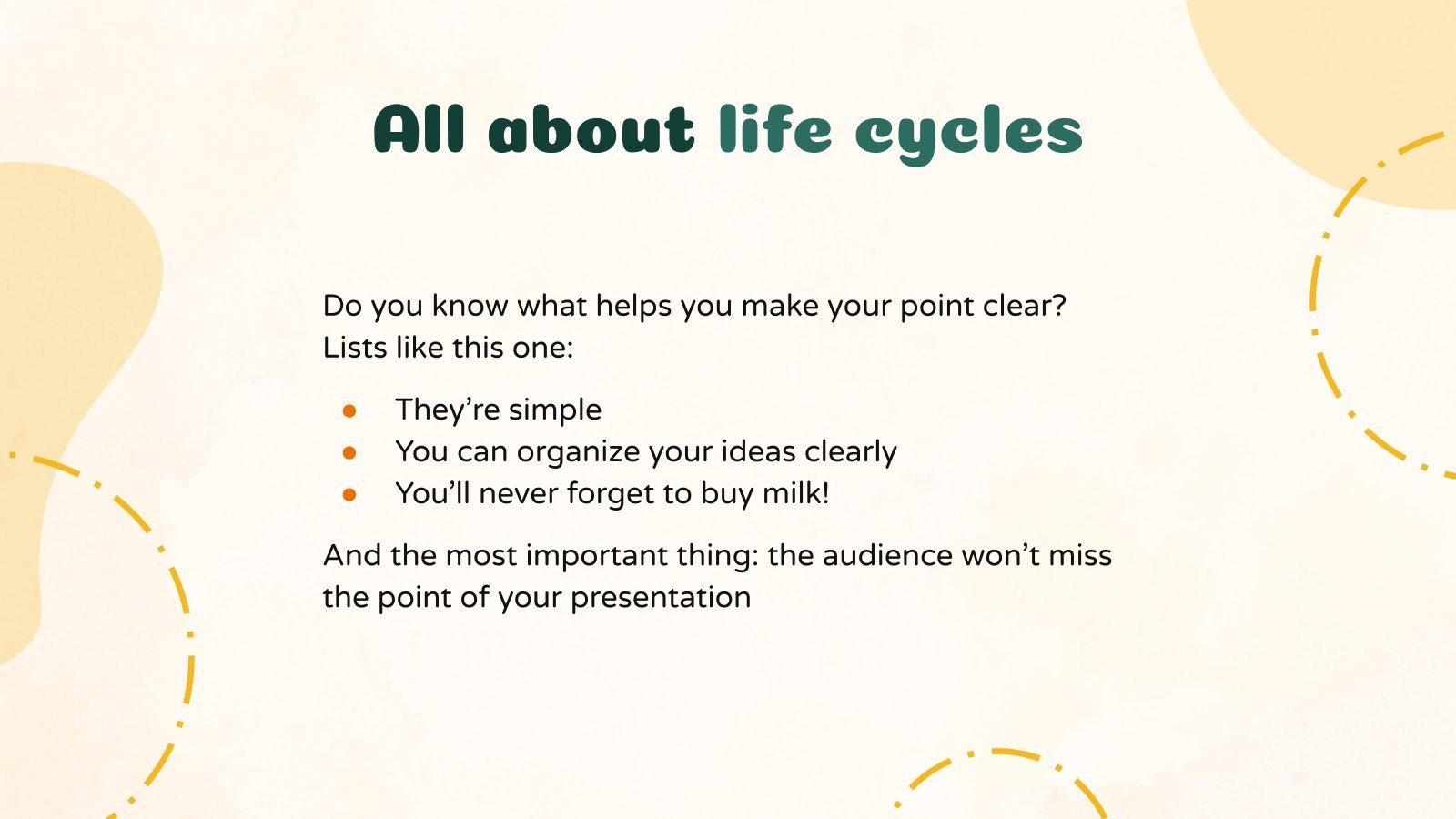 Biological Life Cycle Theme for Elementary Presentation