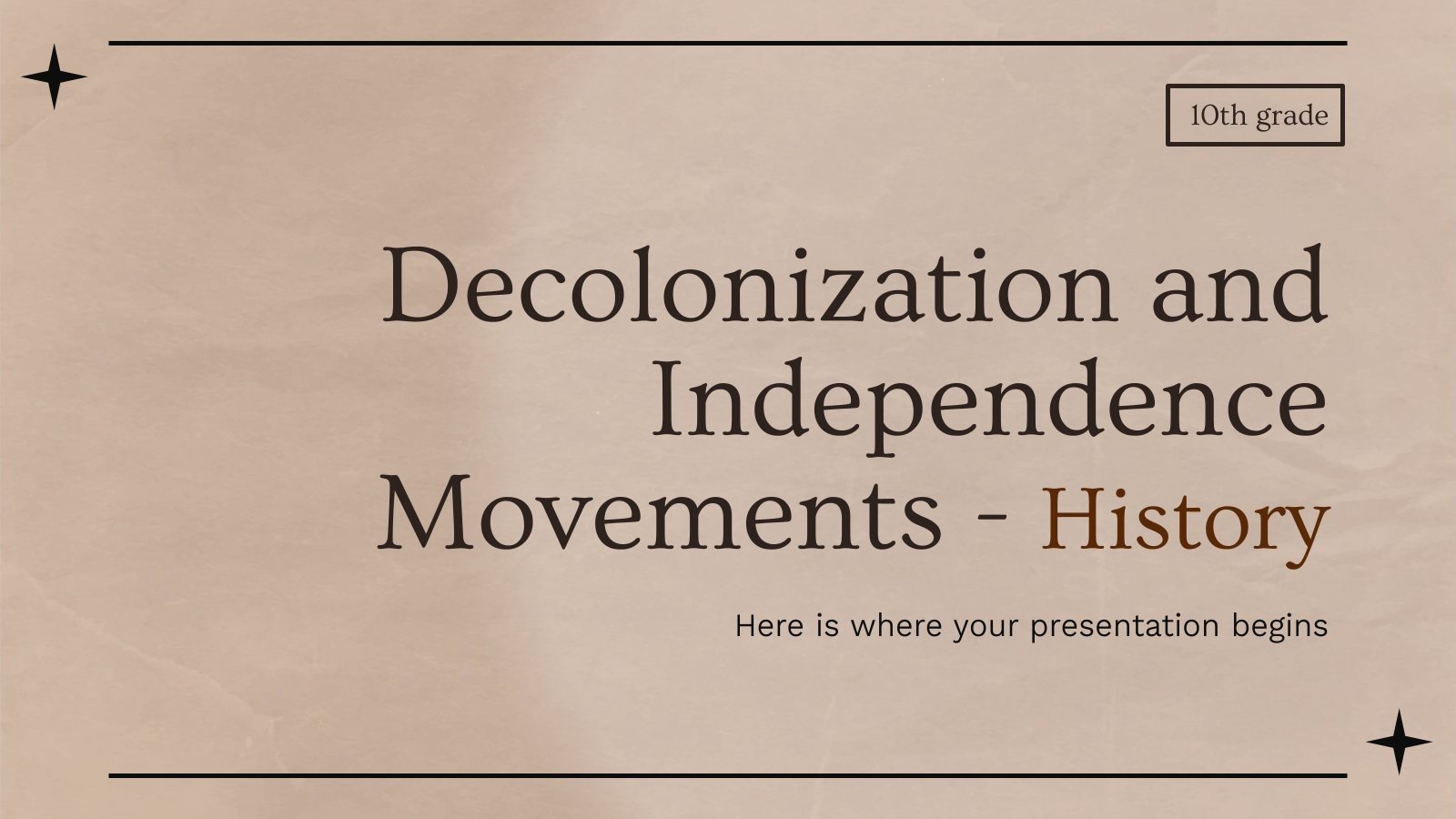 Movimentos de descolonização e independência - Ensino médio