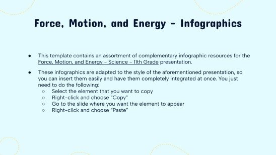 Force, Motion, and Energy - 11th Grade Infographics