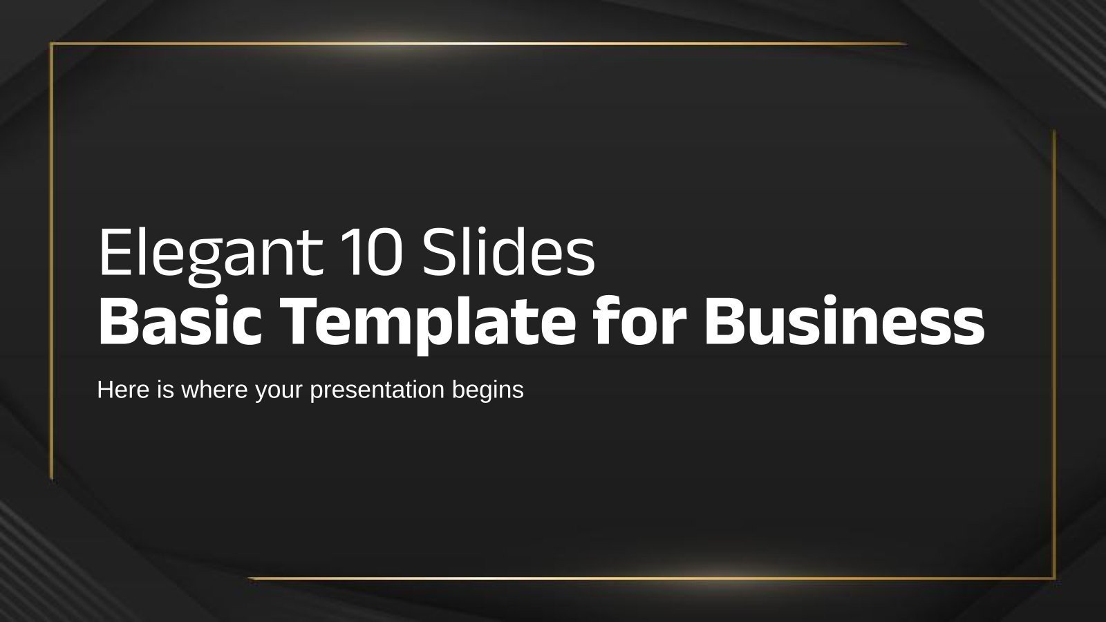 Elegant 10 slides Basic Template for Business Presentation
