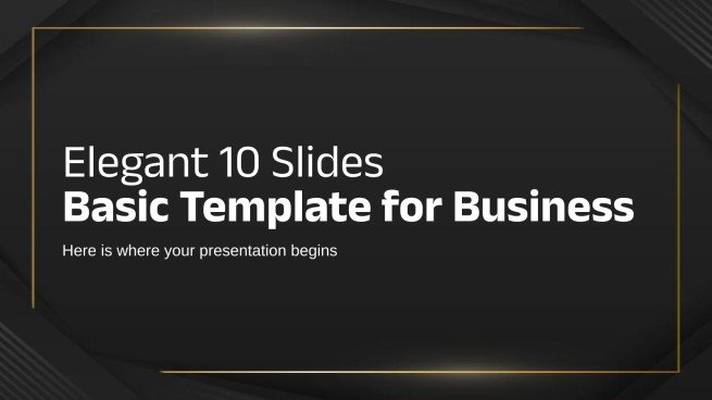 Elegant 10 slides Basic Template for Business Presentation