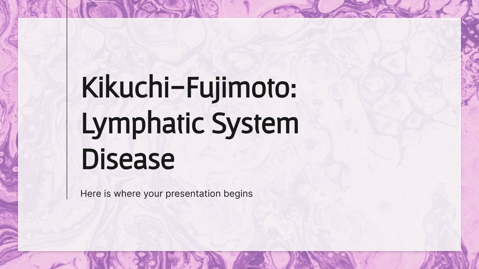 Kikuchi-Fujimoto: Lymphatic System Disease Presentation