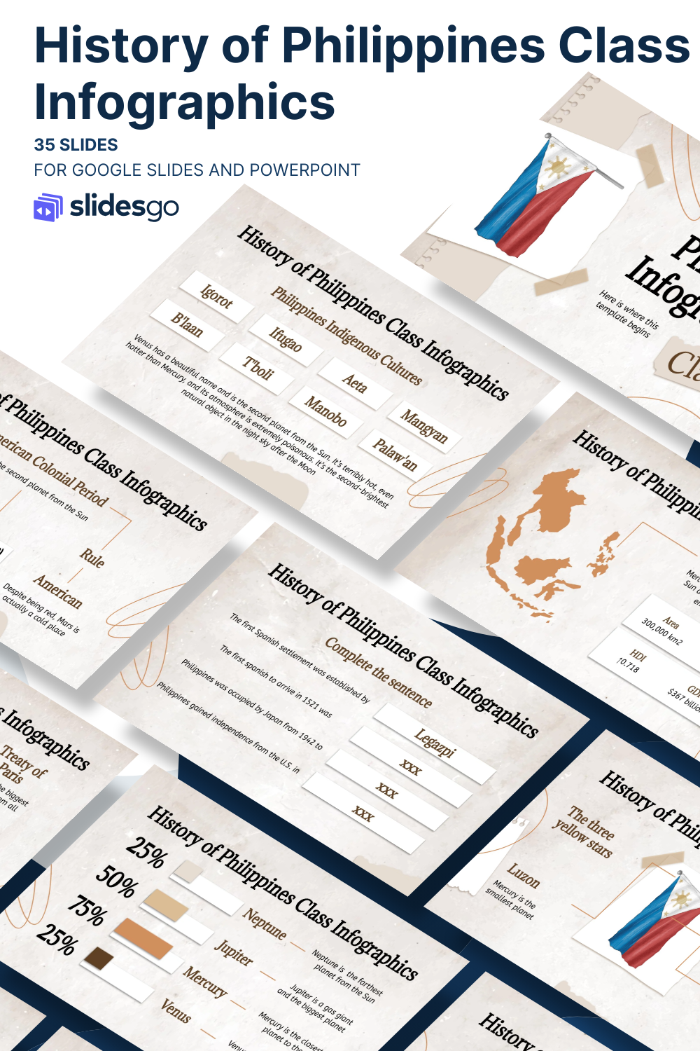 History of Philippines Class Infographics