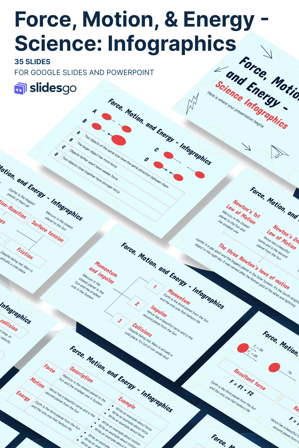 Force, Motion, and Energy - 11th Grade Infographics