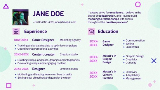 Game Designer Portfolio Presentation