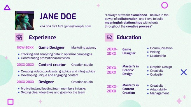 Game Designer Portfolio Presentation