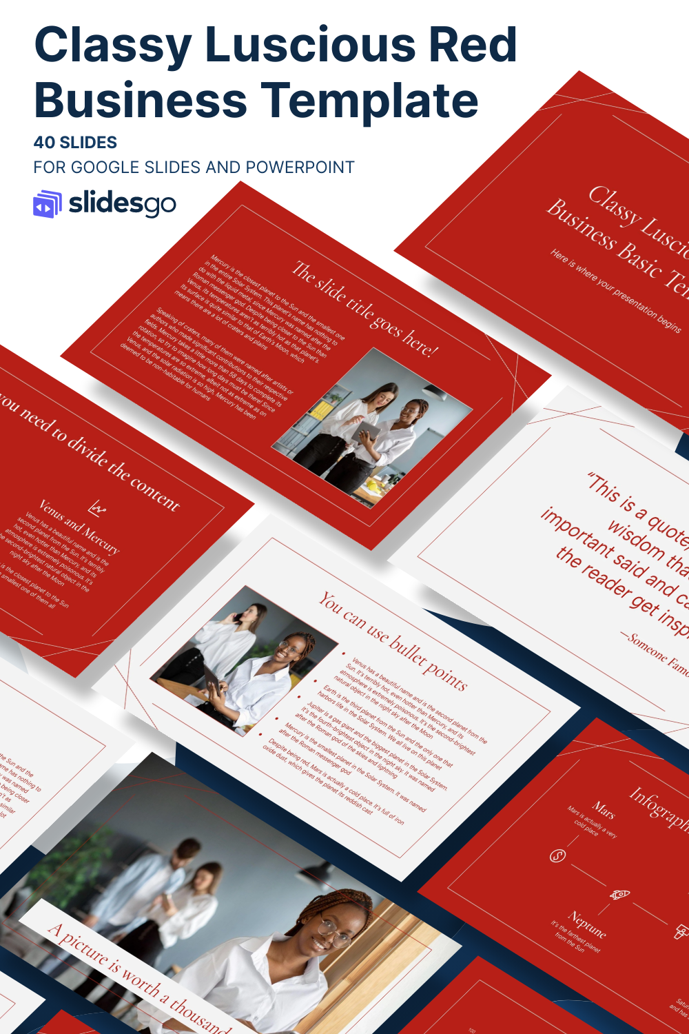 Classy Luscious Red Business Basic Template