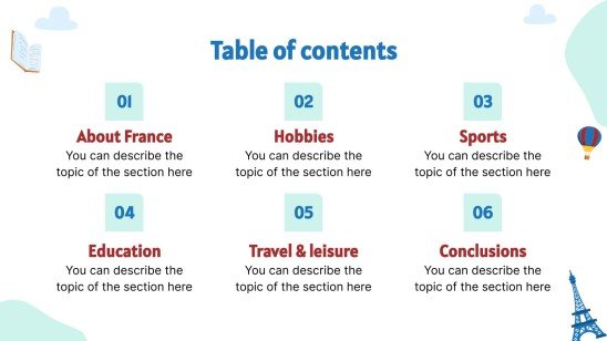 Hobbies, Interests and Leisure Activities - French