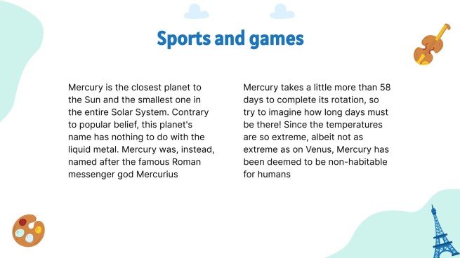 Hobbies, Interests and Leisure Activities - French