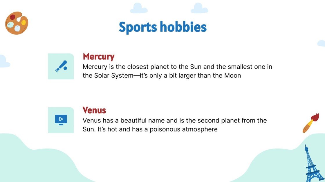 Hobbies, Interests and Leisure Activities - French