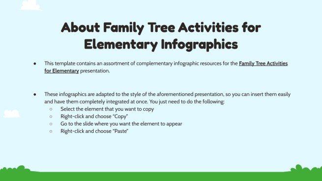 Family Tree Activities for Elementary Infographics
