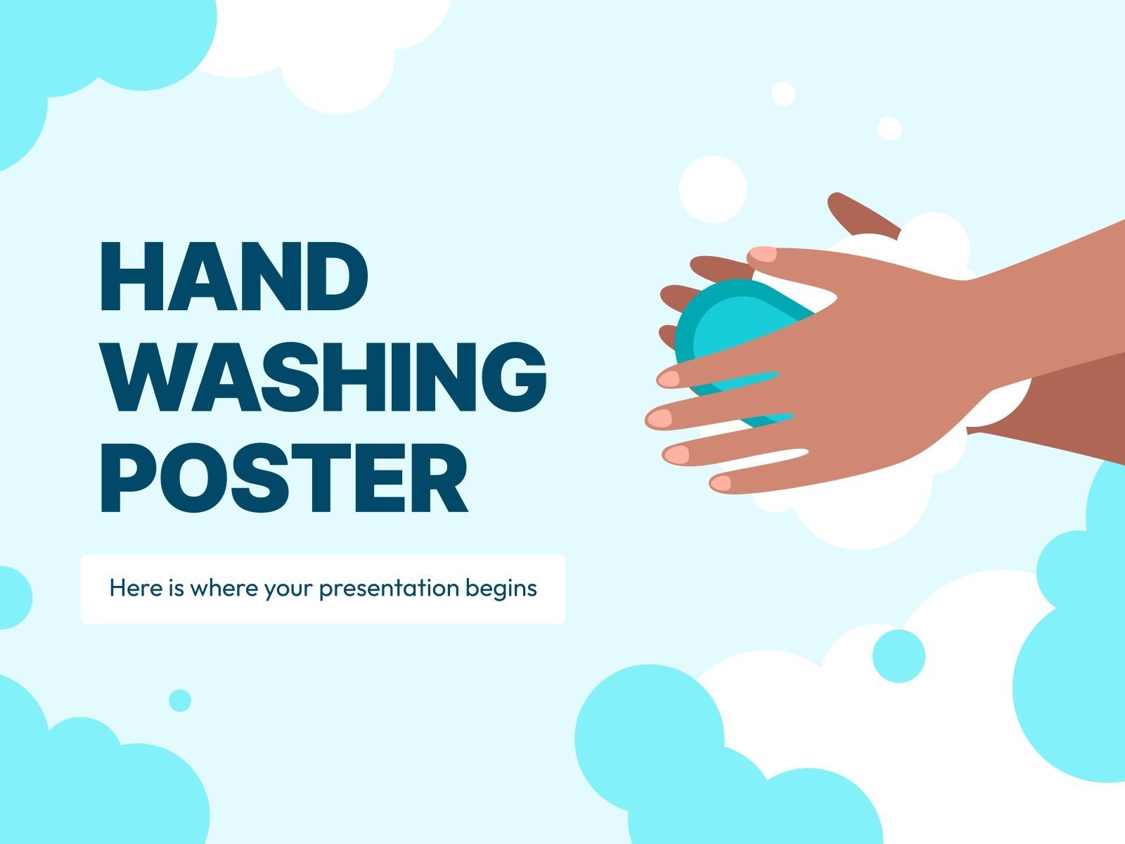 Présentation Affiche sur le lavage des mains