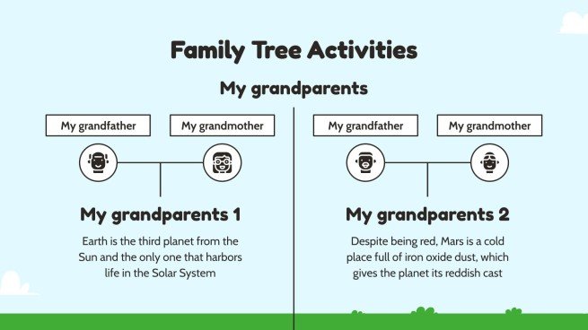 Family Tree Activities for Elementary Infographics