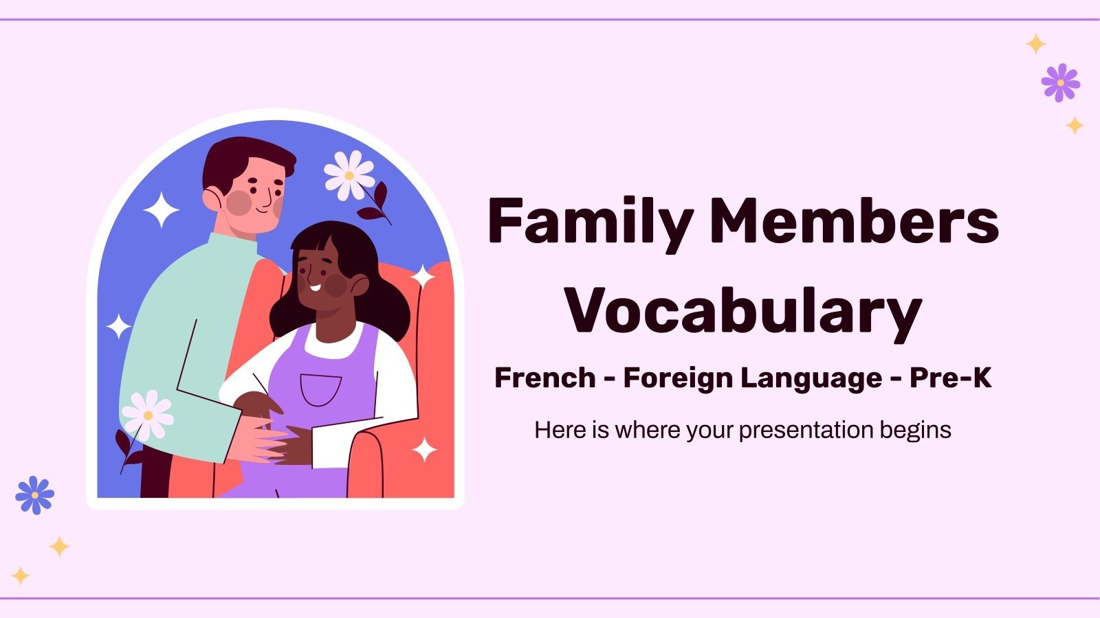 Family Members Vocabulary - French - Pre-K
