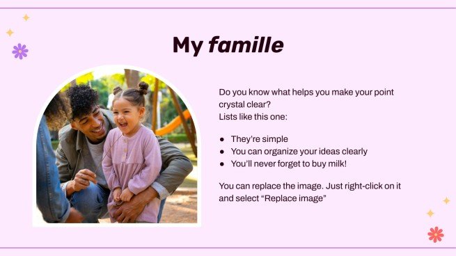Family Members Vocabulary - French - Pre-K