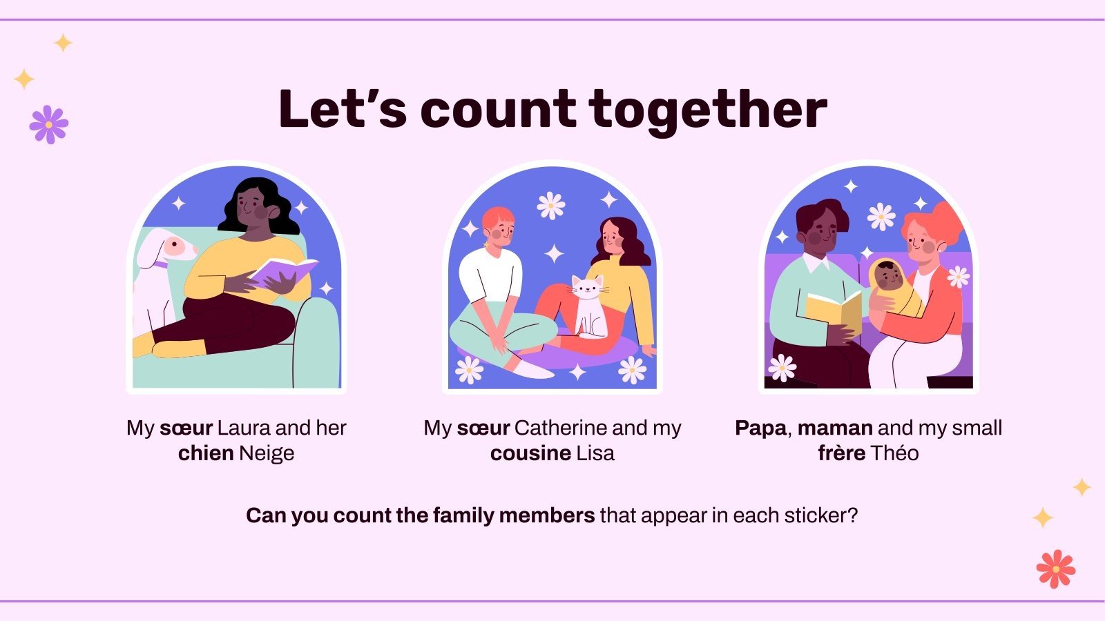 Family Members Vocabulary - French - Pre-K