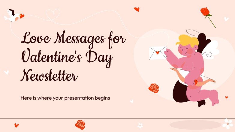 Love Messages for Valentine's Day Newsletter Presentation