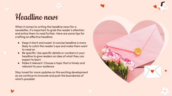 Love Messages for Valentine's Day Newsletter Presentation