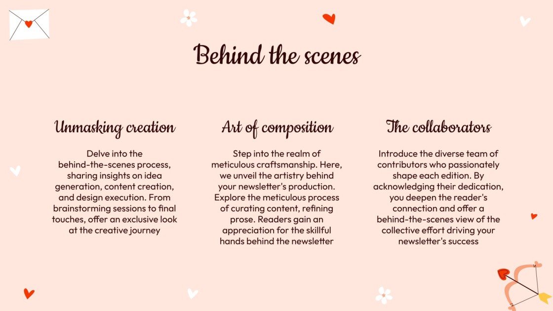 Love Messages for Valentine's Day Newsletter Presentation