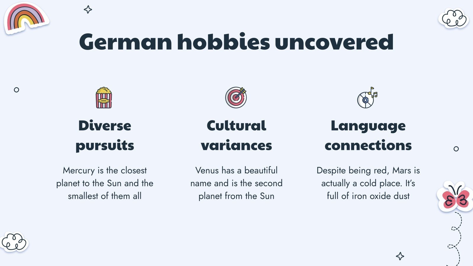 Hobbies, Interests, and Leisure Activities - German
