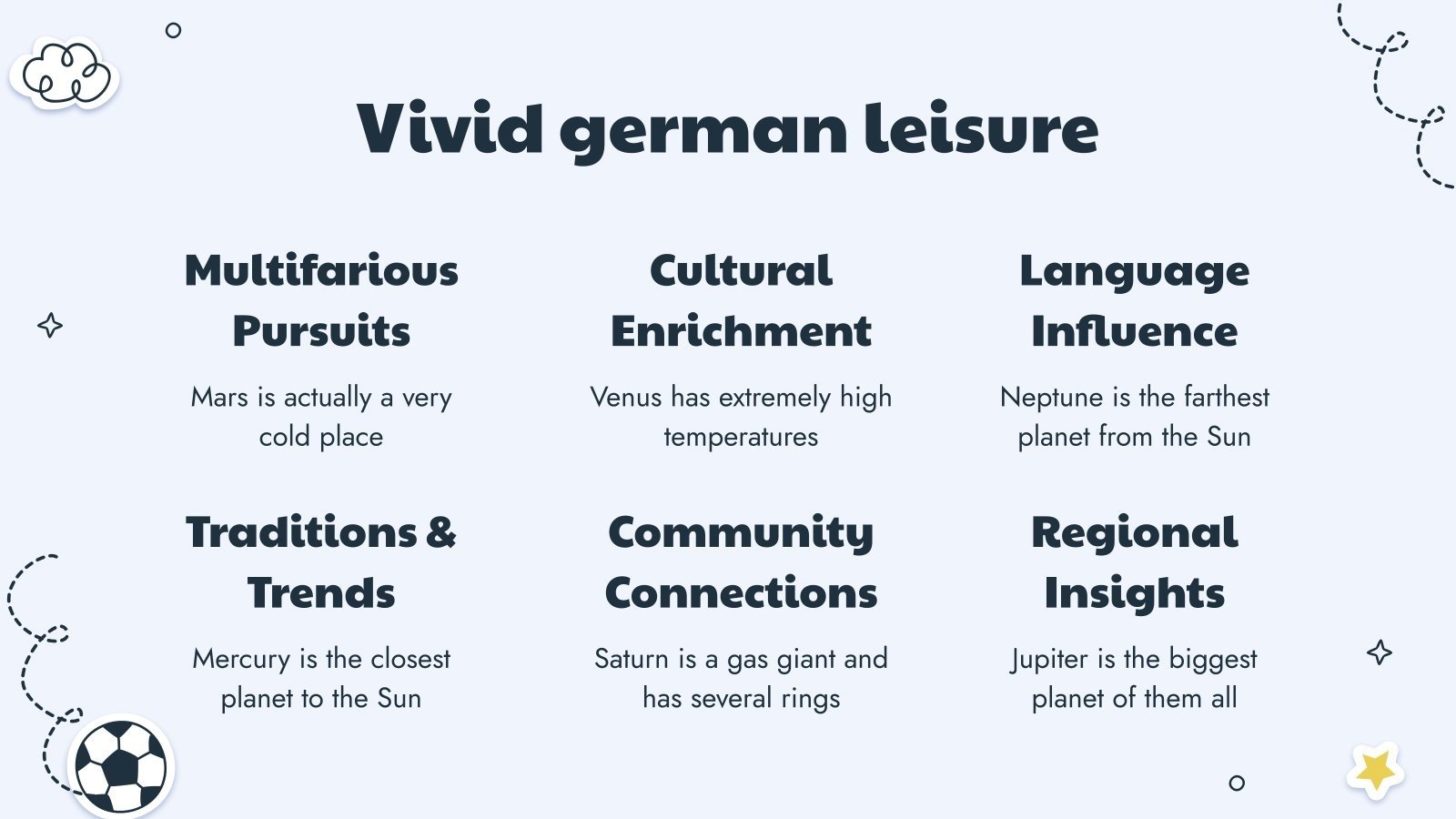 Hobbies, Interests, and Leisure Activities - German