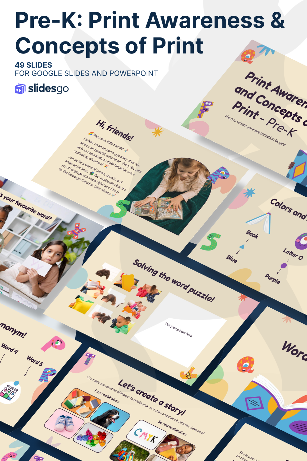 Print Awareness and Concepts of Print - Pre-K Presentation